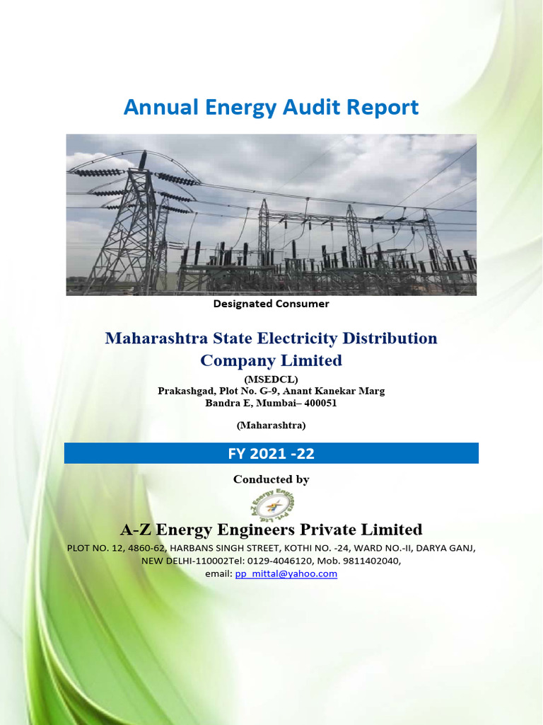 Final Annual Energy Report - MSEDCL - Annex | PDF | Energy Conservation ...