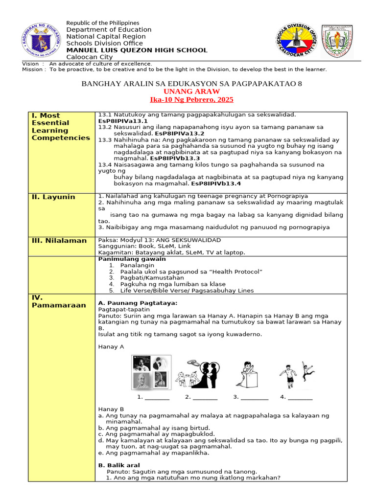 DLP - Feb10-11 2025 Sekswalidad | PDF