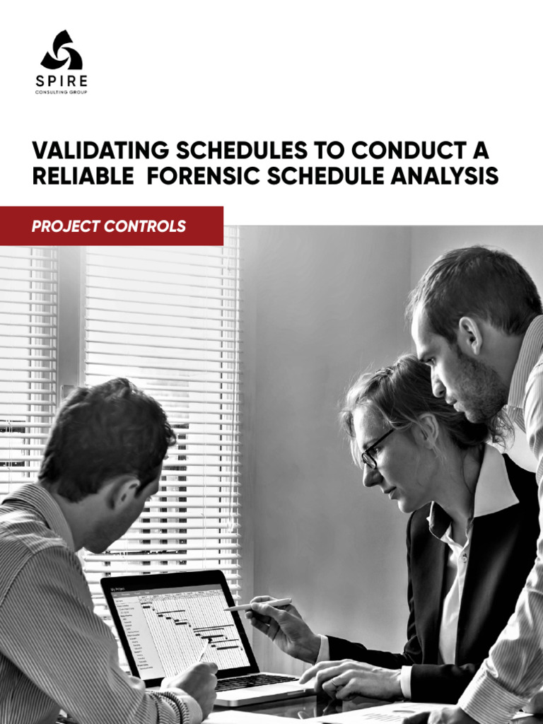 Validating Schedules To Conduct A Reliable Forensic Schedule Analysis 1 ...