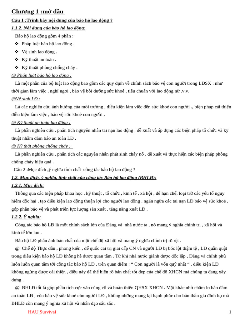 On Tap An Toan Lao Dong | PDF