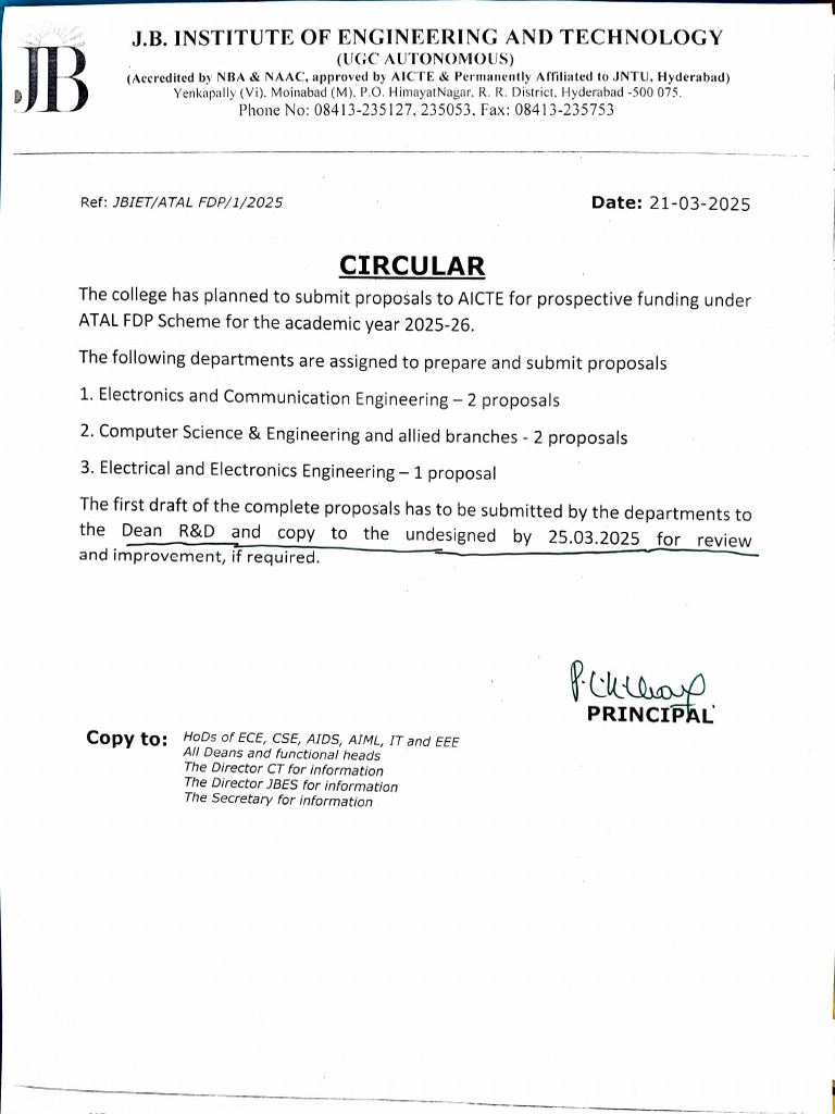 ATAL FDP Circular | PDF