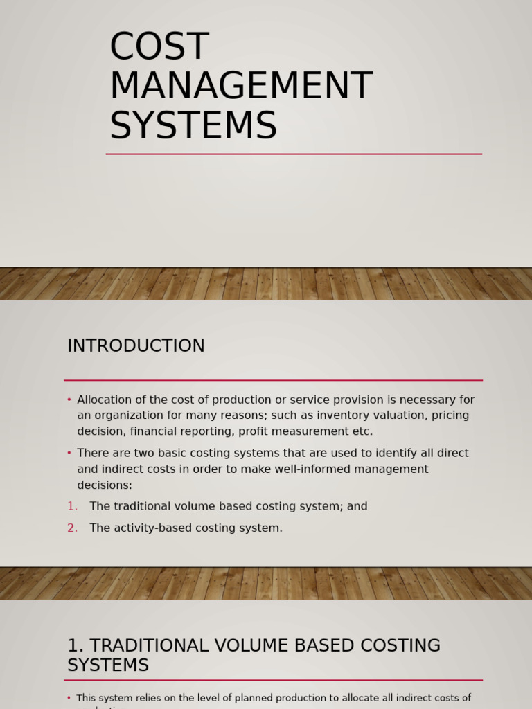 Cost Management: Traditional vs ABC Systems | PDF | Economies | Business