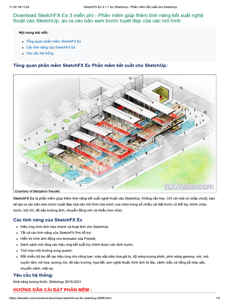 SketchFX Ex 3.1.1 for SKetchup - Phần mềm kết xuất cho SketchUp | PDF