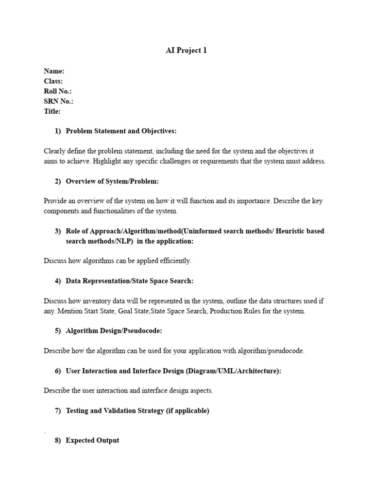 AIProject 1 Module | PDF