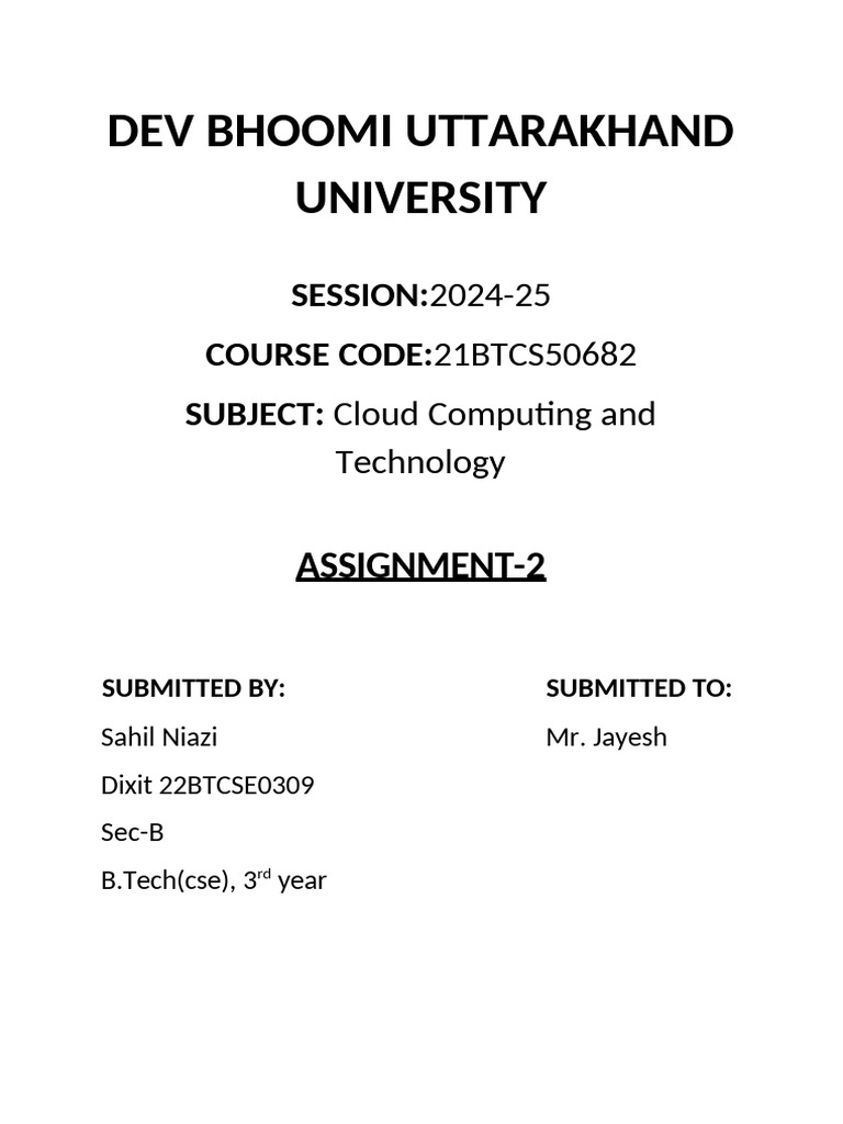 Simmi (Cloud Assignment2) | PDF | Virtualization | Virtual Machine