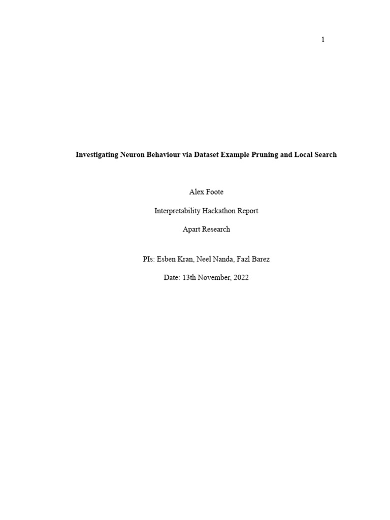 Interpretability Hackathon Write Up | PDF | Learning | Cognition