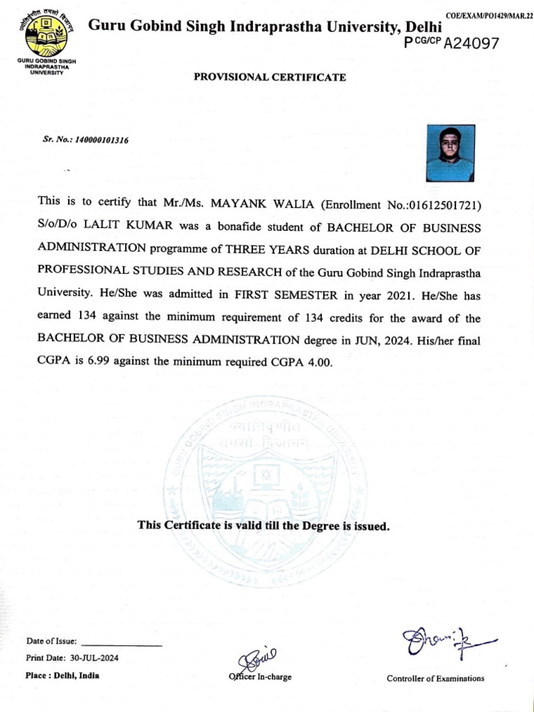 Graduation Certificate | PDF