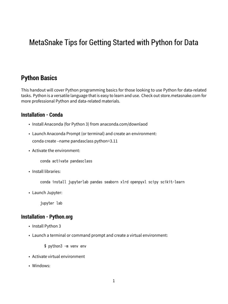 Metasnake-Python-Tips Temp | PDF