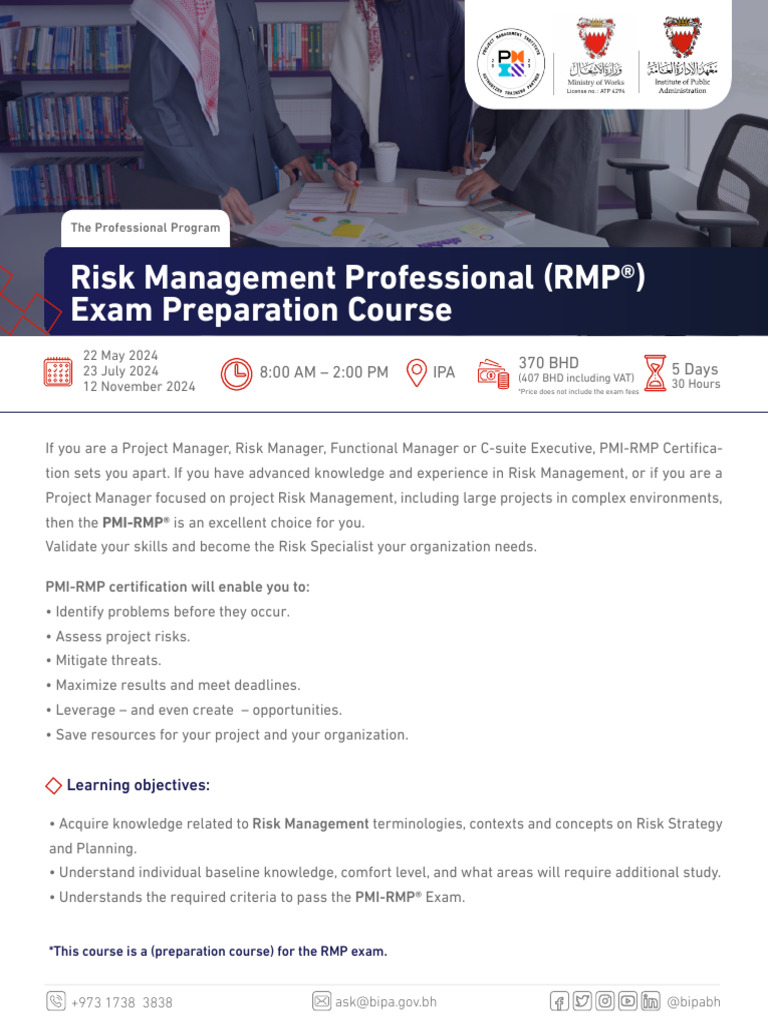 Risk Management Professional RMP® Exam Preparation Course | PDF | Project Management ...