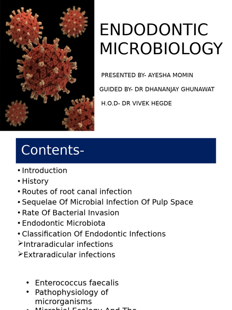 Endodontic Microbiology | PDF | Bacteria | Biology