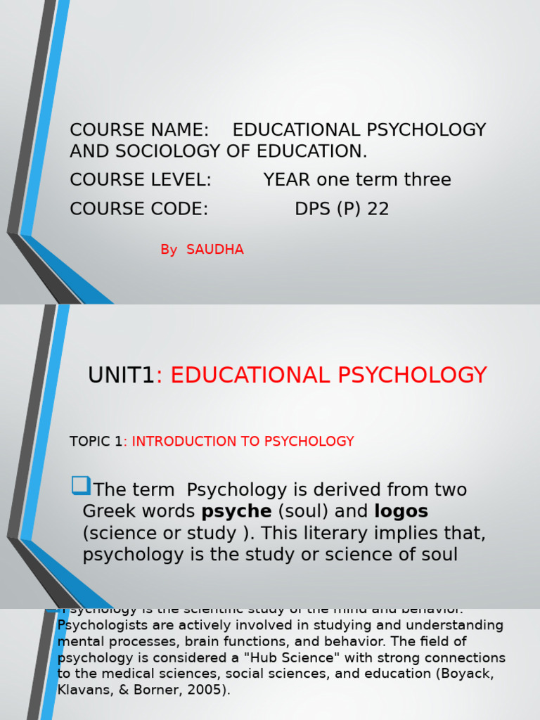 Educational Psychology | PDF | Learning | Educational Psychology