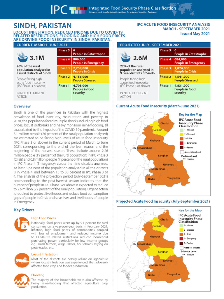 Ipc Acute Food Insecurity Analysis-Final Report-Sindh | PDF | Food ...