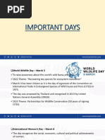 Environment Related Days India | PDF | Natural Environment | Biodiversity