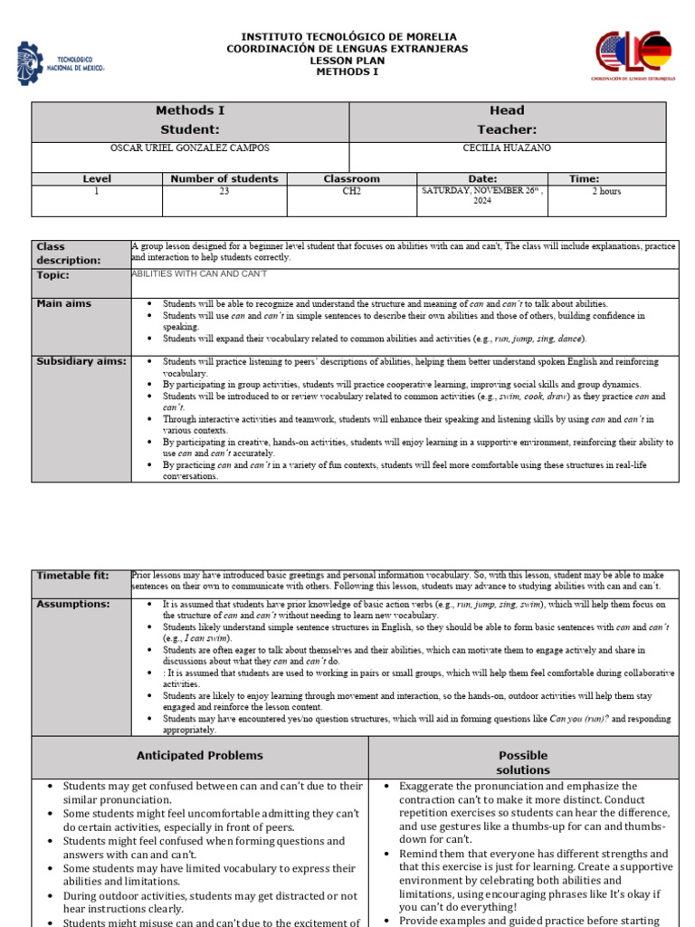 C. Practice Class - Lesson TCH2 | PDF | Vocabulary | English Language