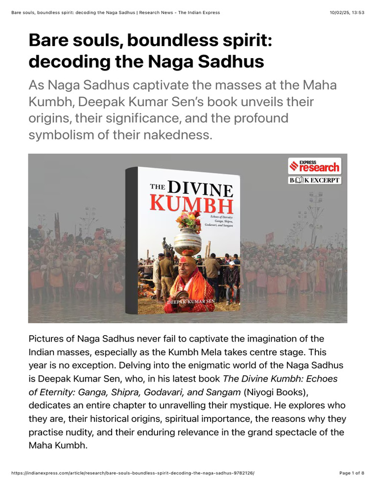 Naga Sadhus: Origins and Symbolism | PDF | Shiva | Indian Religions
