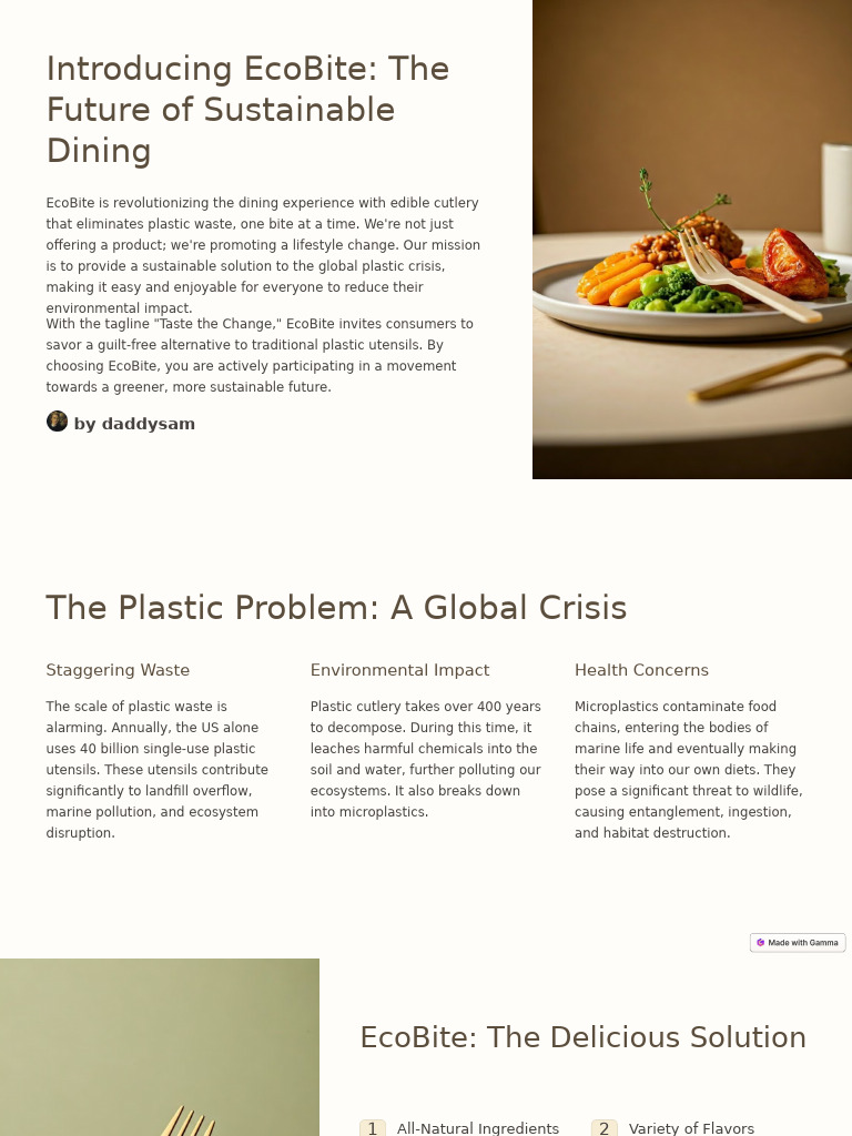 Introducing EcoBite The Future of Sustainable Dining | PDF | Plastic ...