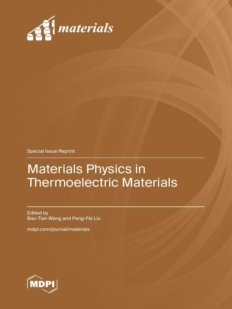 Materials Physics in Thermoelectric Materials | PDF | Physical Sciences | Applied And ...