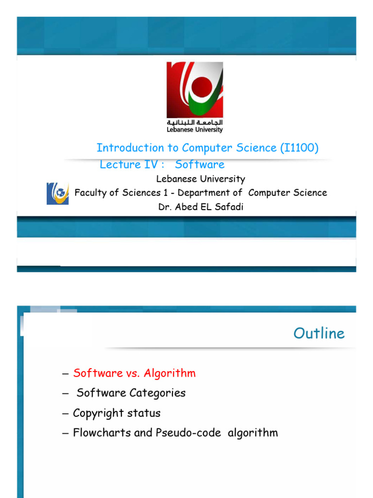 I1100 Chap4 Software and Algorithm | PDF | Algorithms | Software