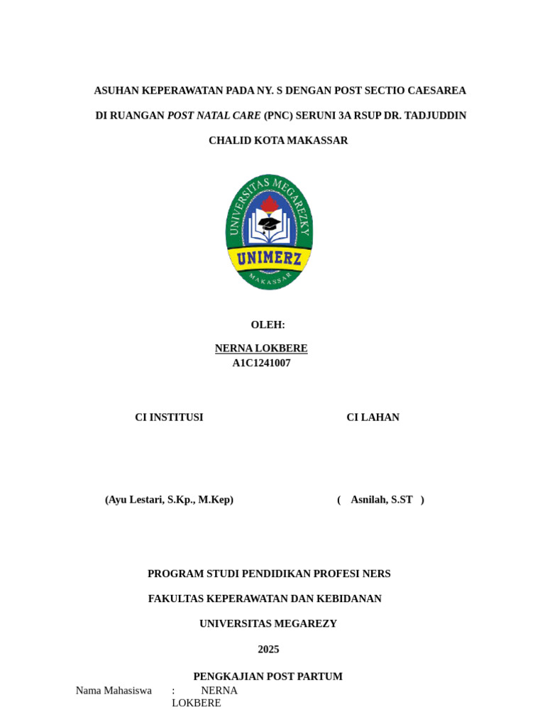 askep nerna pnc 2025 | PDF