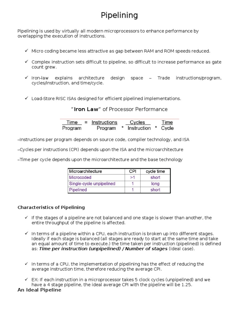 Understanding Pipelining in CPUs | PDF | Instruction Set | Central Processing Unit