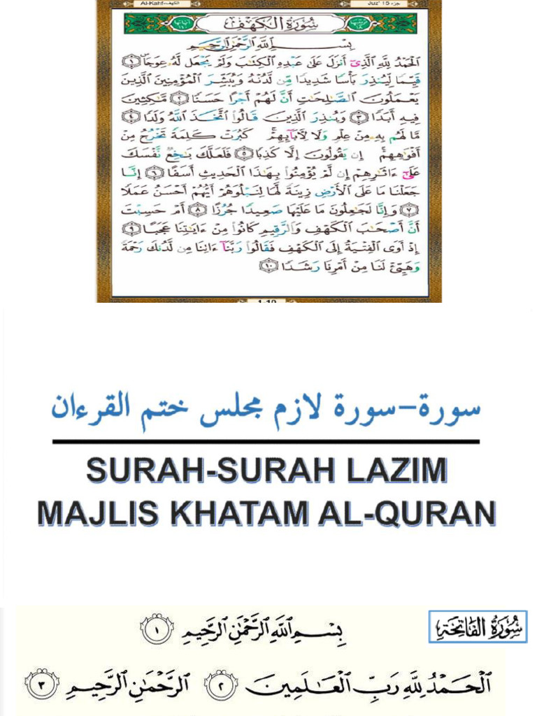 Surah2 Lazin Majlis Khatam Al-Quran | PDF
