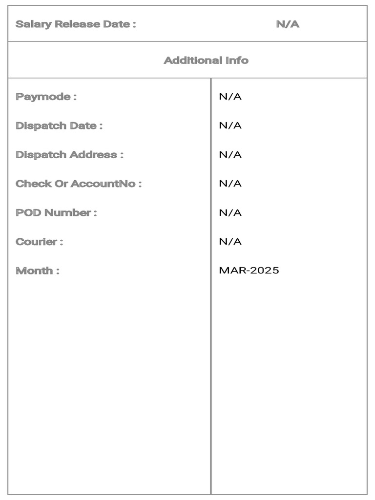 Salary Release | PDF