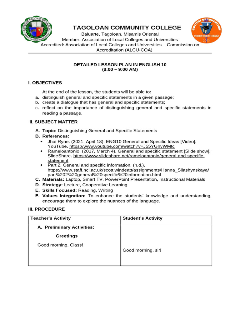 General and Specific Statements 1 | PDF | Vertebral Column | Insects