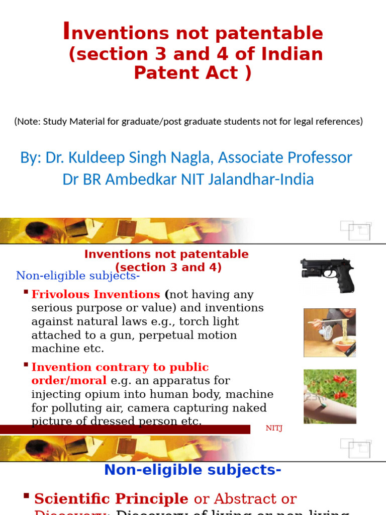 Inventions_not_patentable_under_section | PDF | Genetic Engineering ...