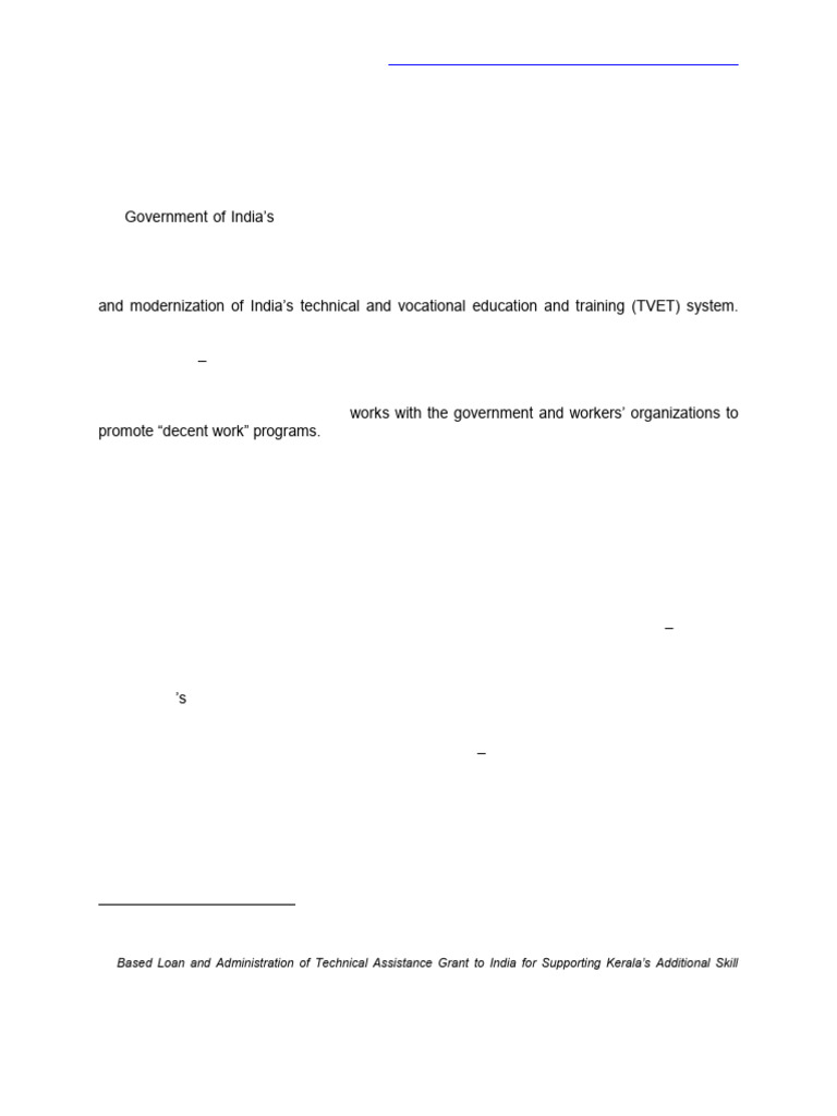 Development Coordination Document | PDF | Asian Development Bank | Vocational Education