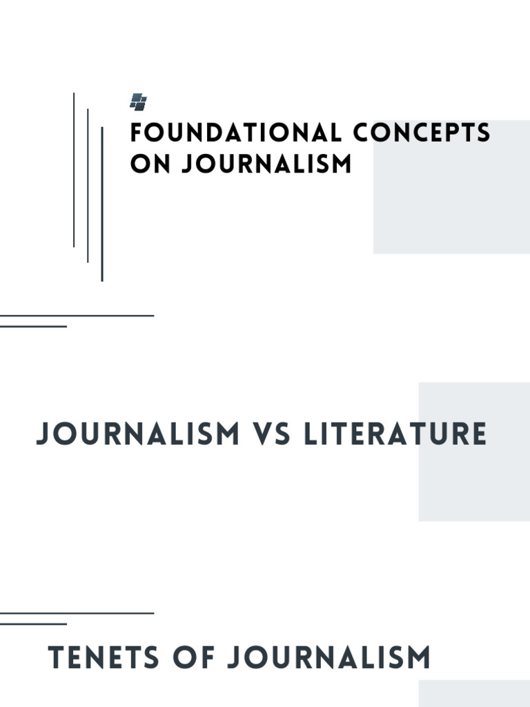 Foundational Concepts of Journalism | PDF | Journalism | News