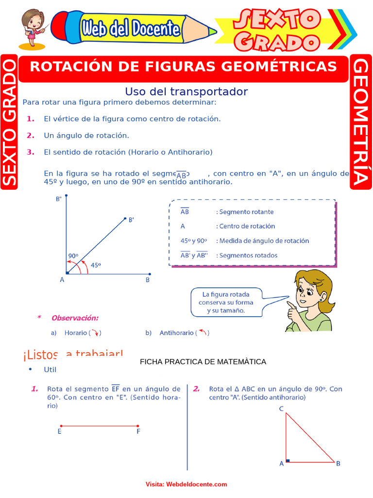 Rotación de Figuras Geométricas | PDF
