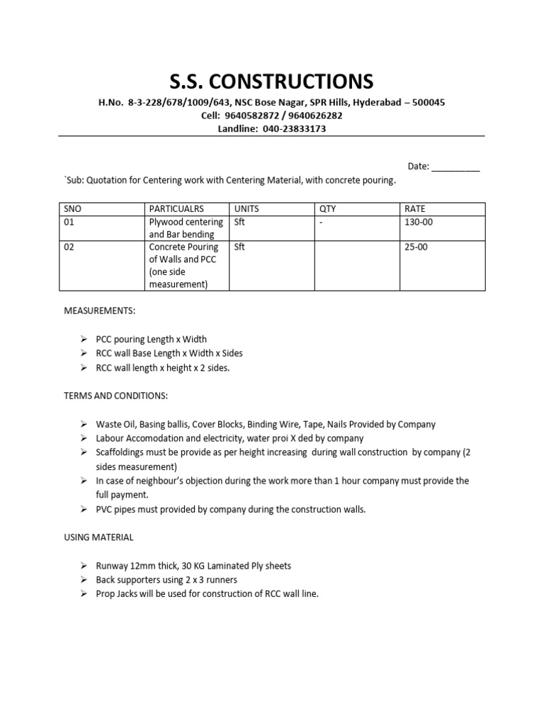 S.S Constructions - For Merge | PDF | Building Technology | Building Materials