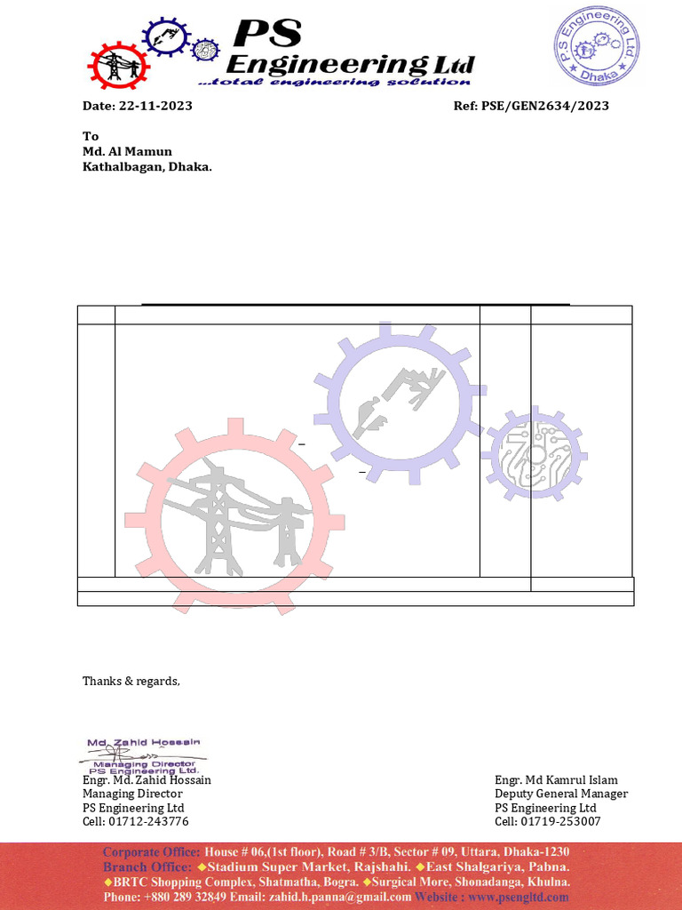 30KVA Ricardo Genset Md. Al Mamun | PDF | Legal Liability | Contractual Term