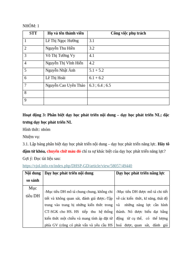 Bài tập nhóm (1) PTNL | PDF