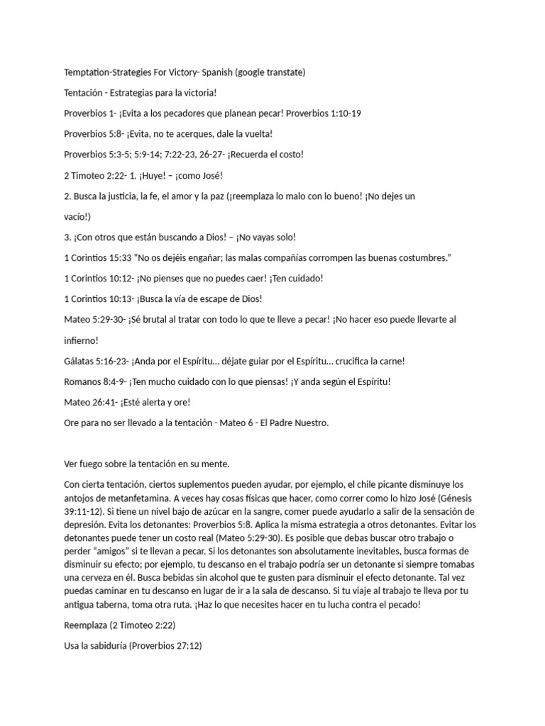 Temptation-Strategies For Victory - Spanish (Google) | PDF