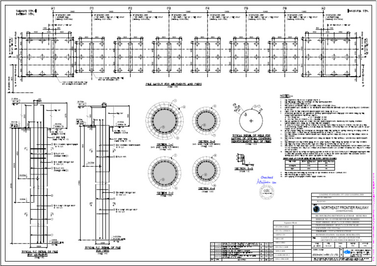 J951 - 21 - 02 - R5 - Pile Layout and Pile Details For BR No-21 | PDF | Civil Engineering ...