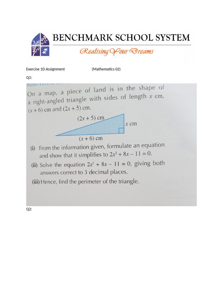 Exercise 1D Assignment | PDF