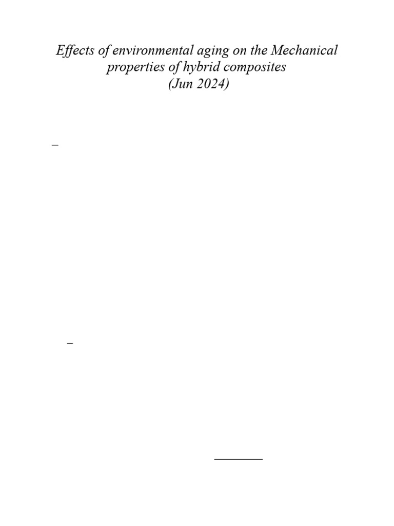 Writing Sample - Final Year Project | PDF | Composite Material ...