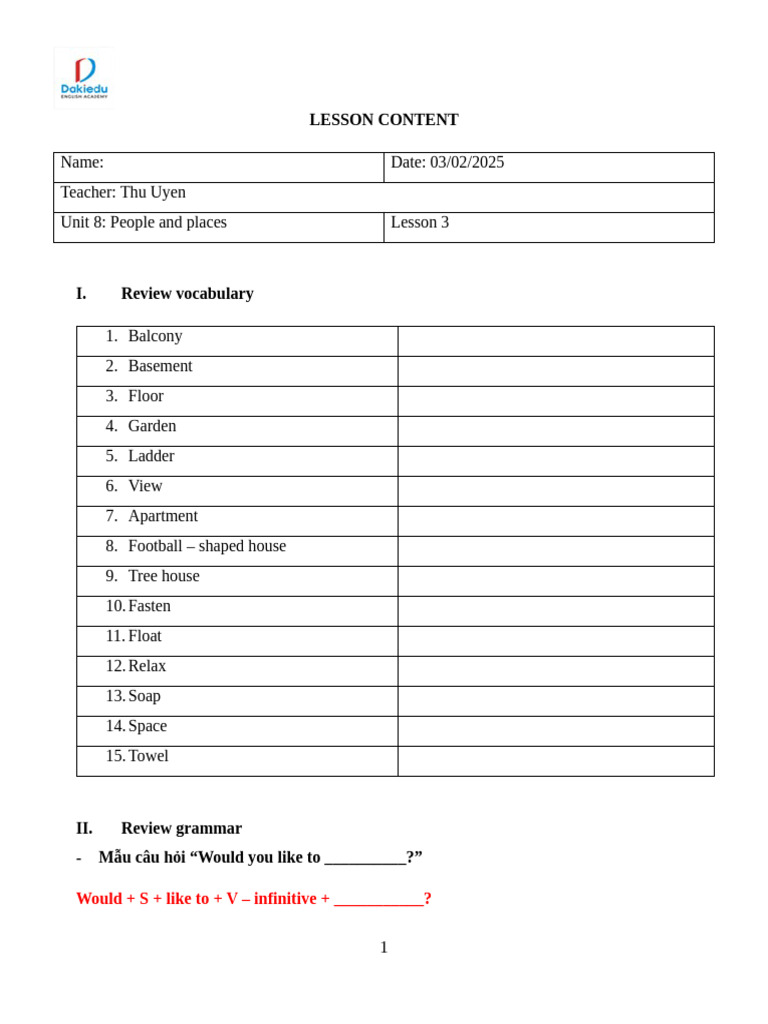 Unit 8 Lesson 3 Overview | PDF