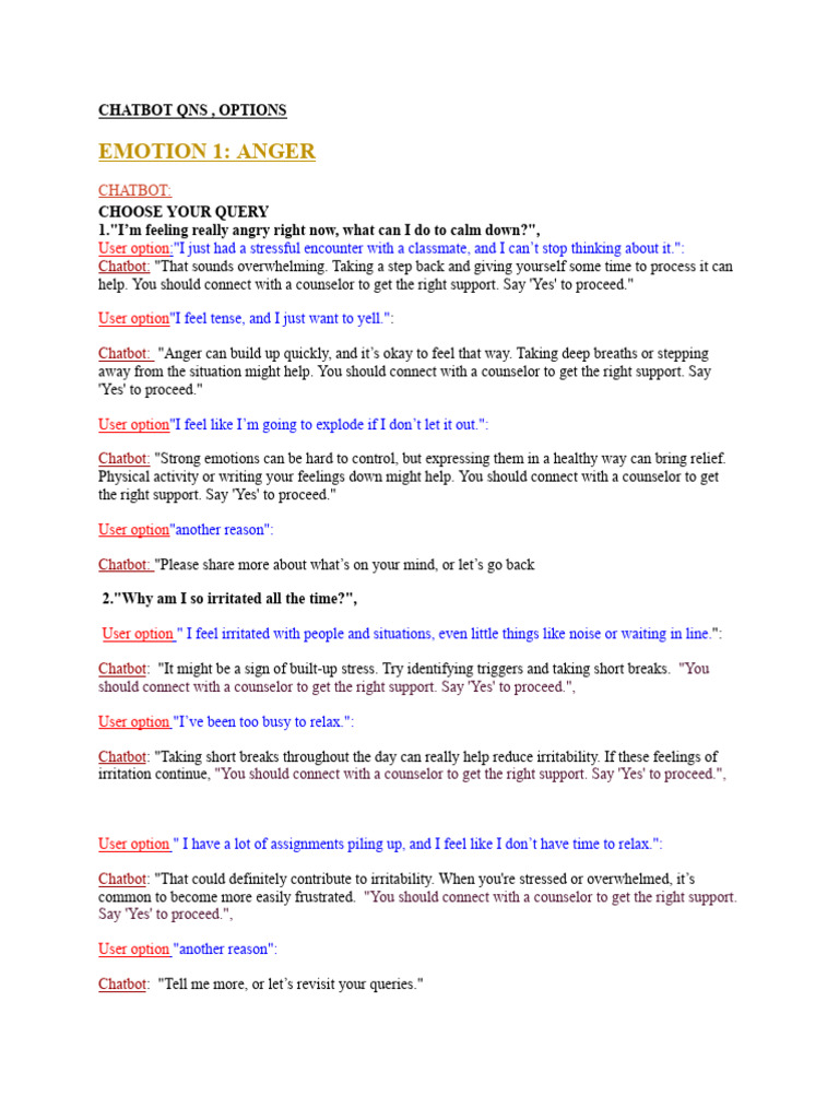 APP- BOT_QNS | PDF | Anger | Occupational Burnout