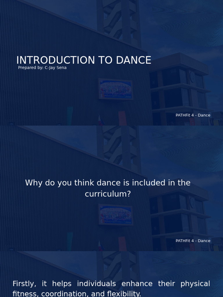 Introduction To Dance I PATHFIT 4 - C-Jay S | PDF | Vitamin | Nutrition
