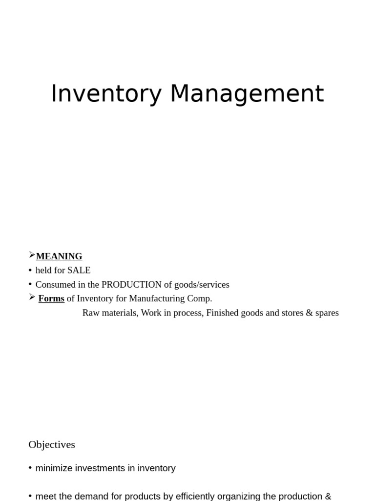 Inventory MGT Lec 2-5 | PDF