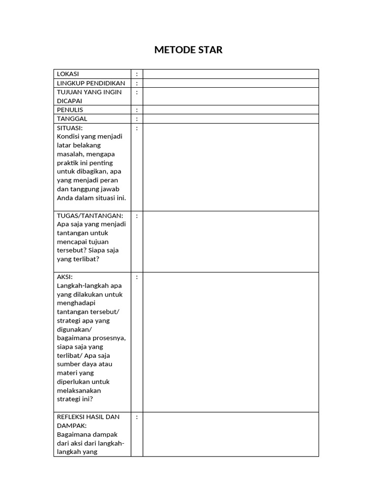 Metode STAR dalam Pendidikan: Panduan Lengkap | PDF