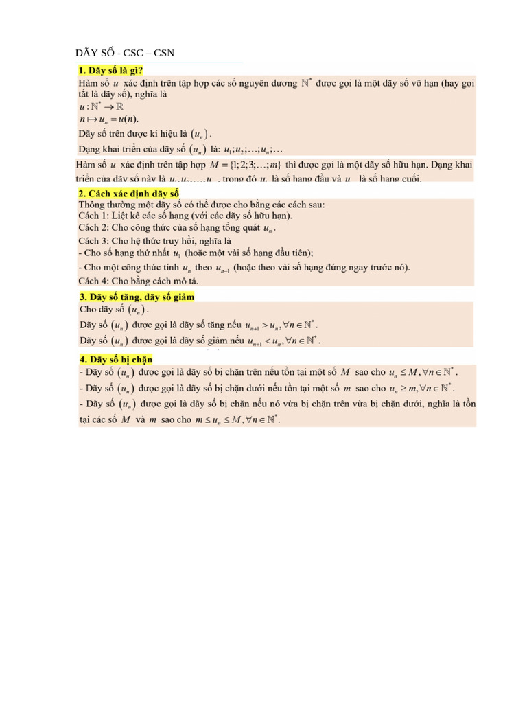 DÃY SỐ | PDF