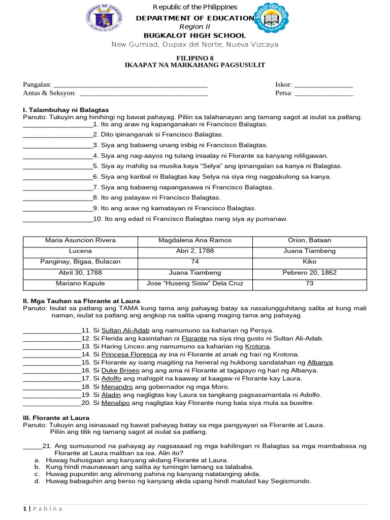 Filipino 8 Q4 | PDF