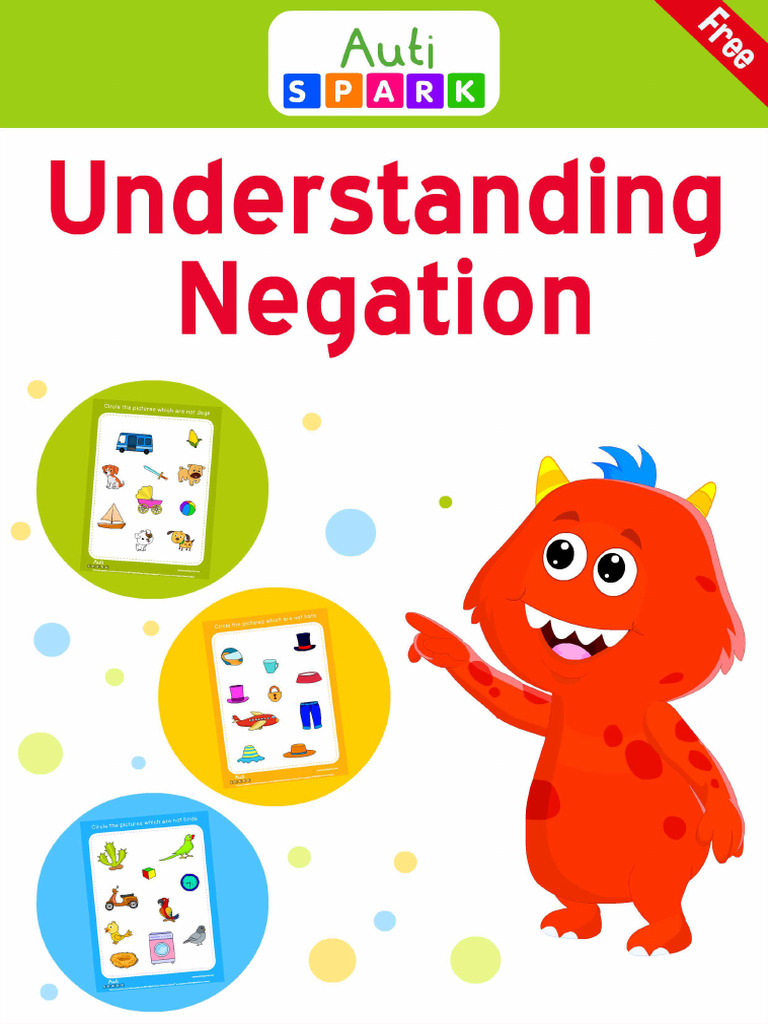 UnderstandingNegationWorksheetsSet1SpecialEducationWorksheets 1 | PDF