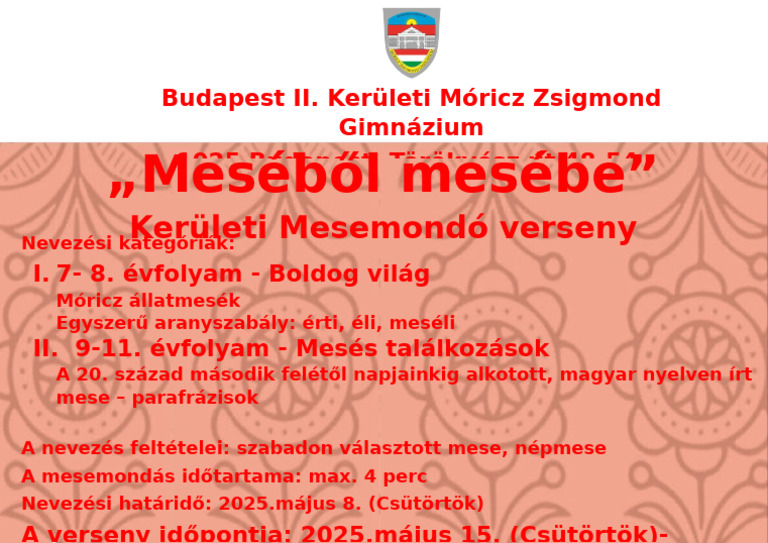 Móricz mesemondó verseny | PDF