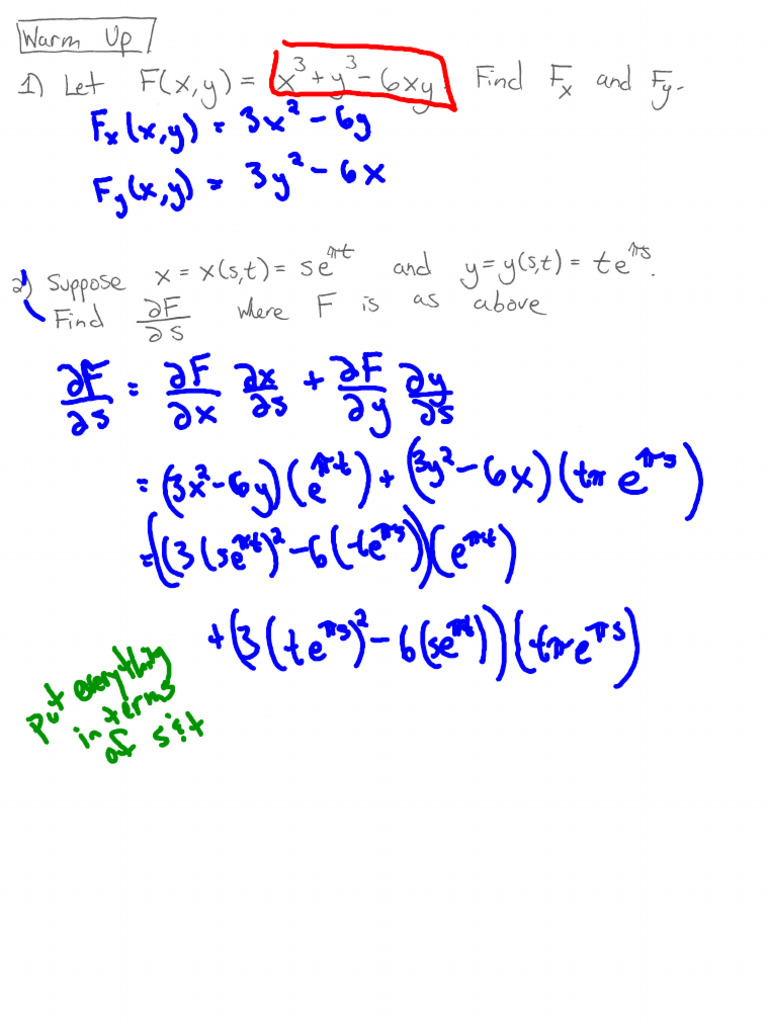 14 Chain Rule Part 2 and Directional Derivatives | PDF