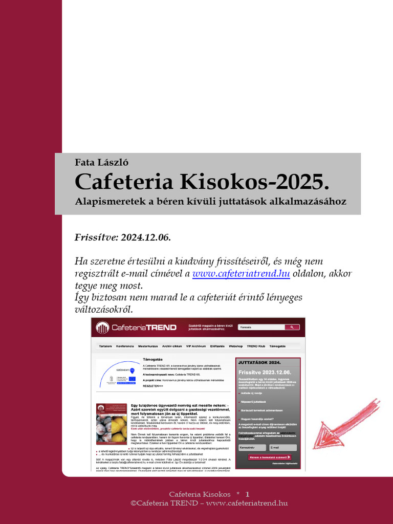 Cafeteria Kisokos 2025 Fata László | PDF