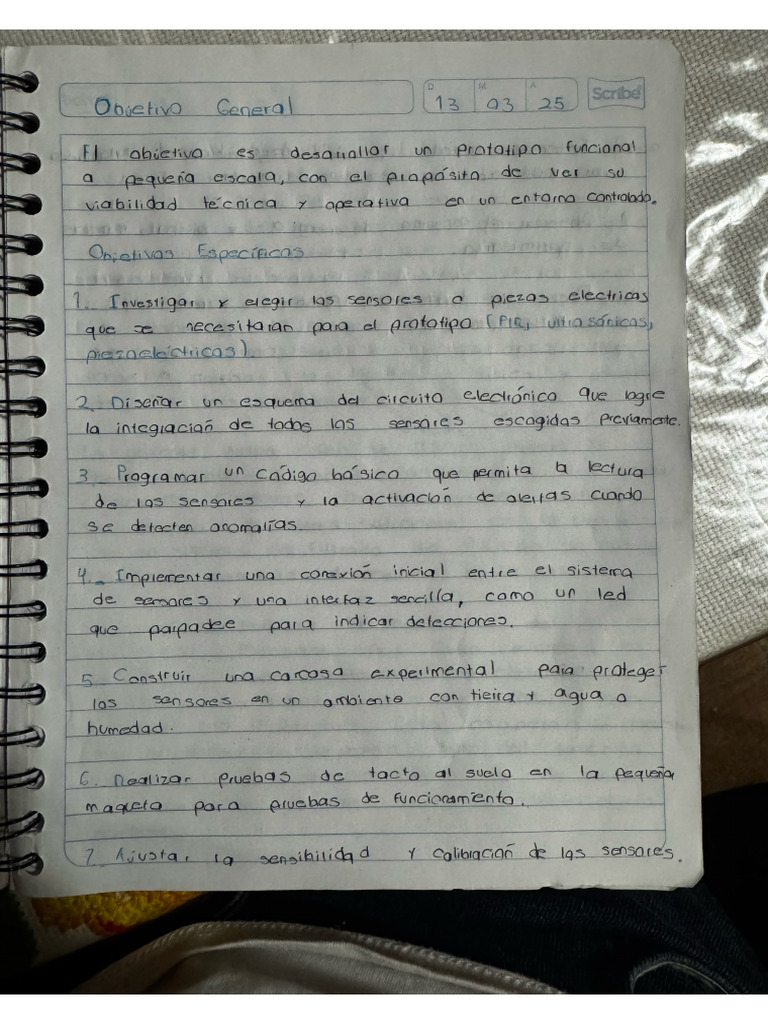 Objetivos Libreta | PDF